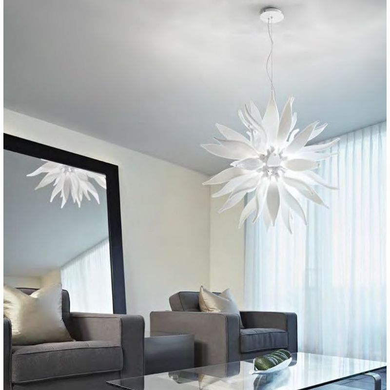 Lustra LEAVES SP8 BIANCO