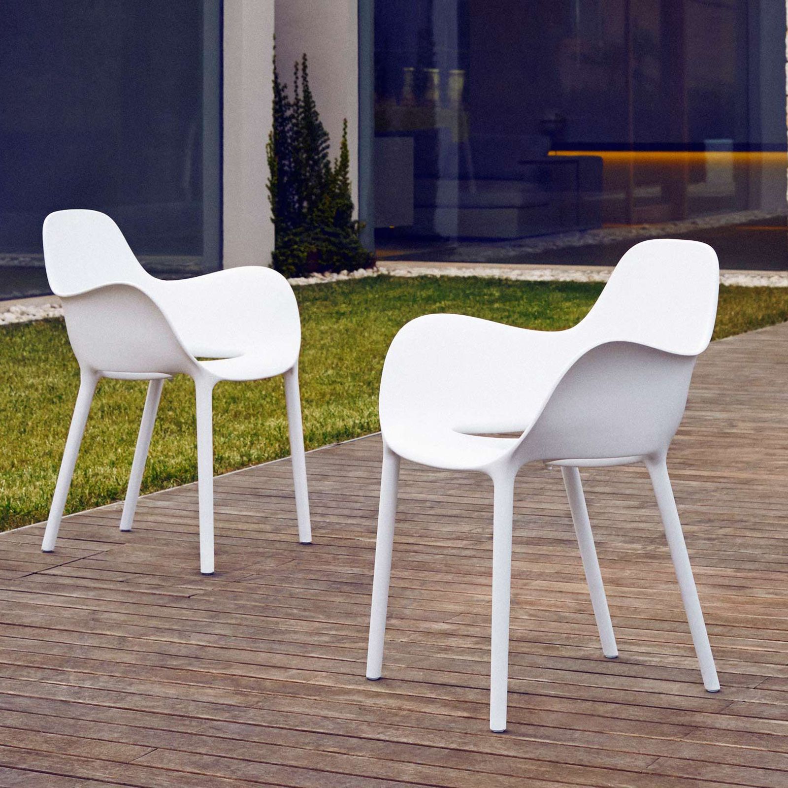 Set de 4 Scaune moderne cu brate de exterior / interior design prem...
