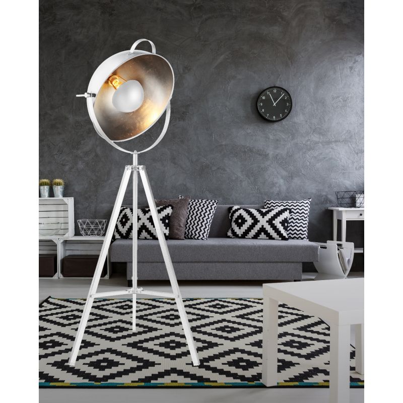 Lampadar cu trepied design modern TOMA WHITE