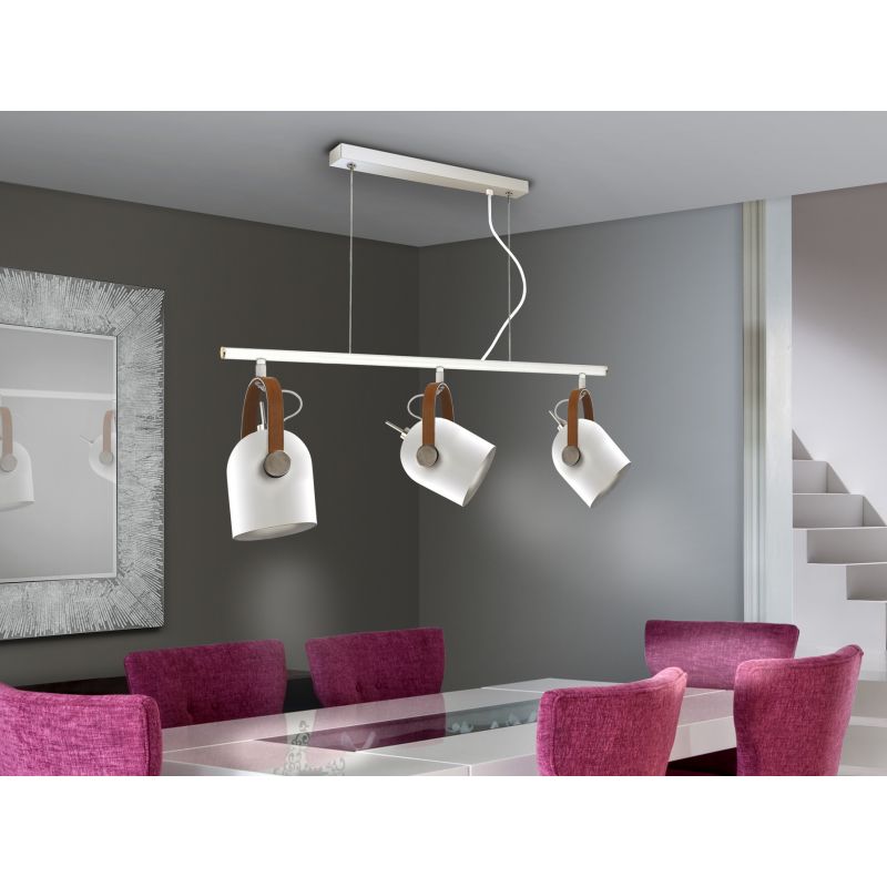 Lustra deosebita design vintage Adame 3 alb/argintiu