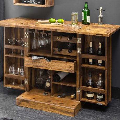 Bar din lemn Sheesham, Mosaico 130cm