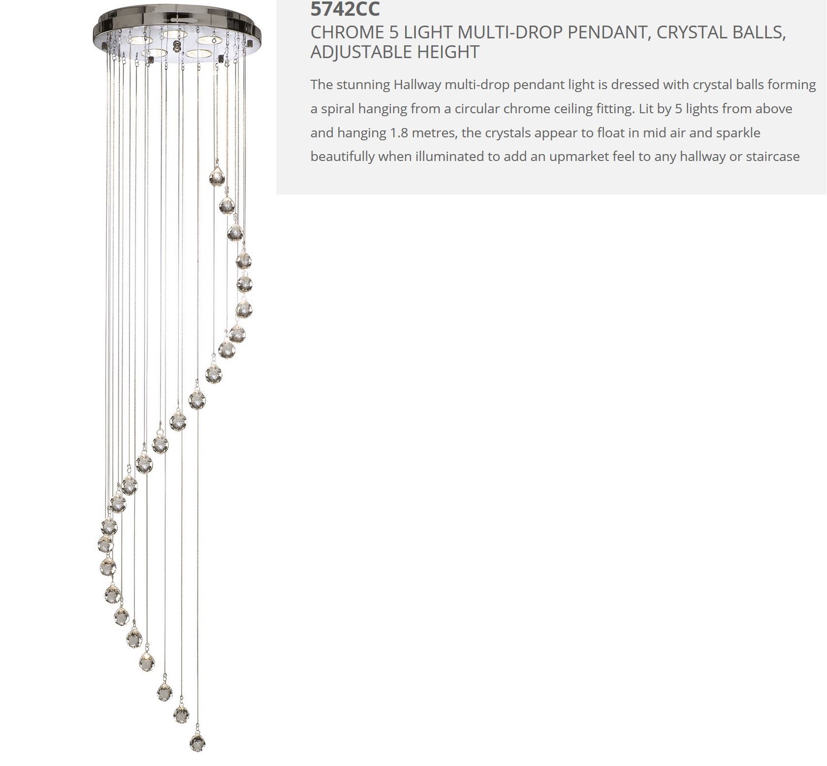 Lustra cristal casa scarii design modern Hallway 5L