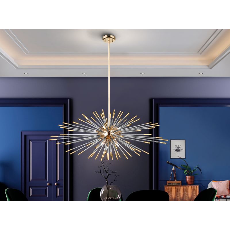 Lustra LED cu telecomanda design ultra-modern Evasion auriu