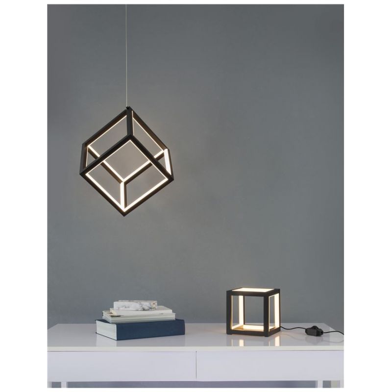 Lustra / Pendul LED design modern geometric GABBIA negru