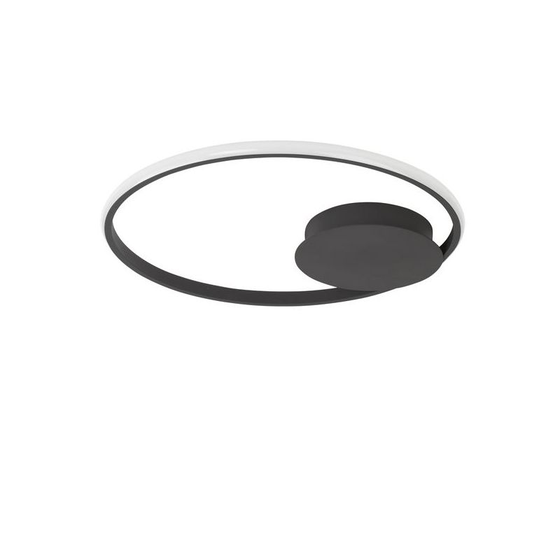 Lustra LED aplicata design modern circular FULINE negru
