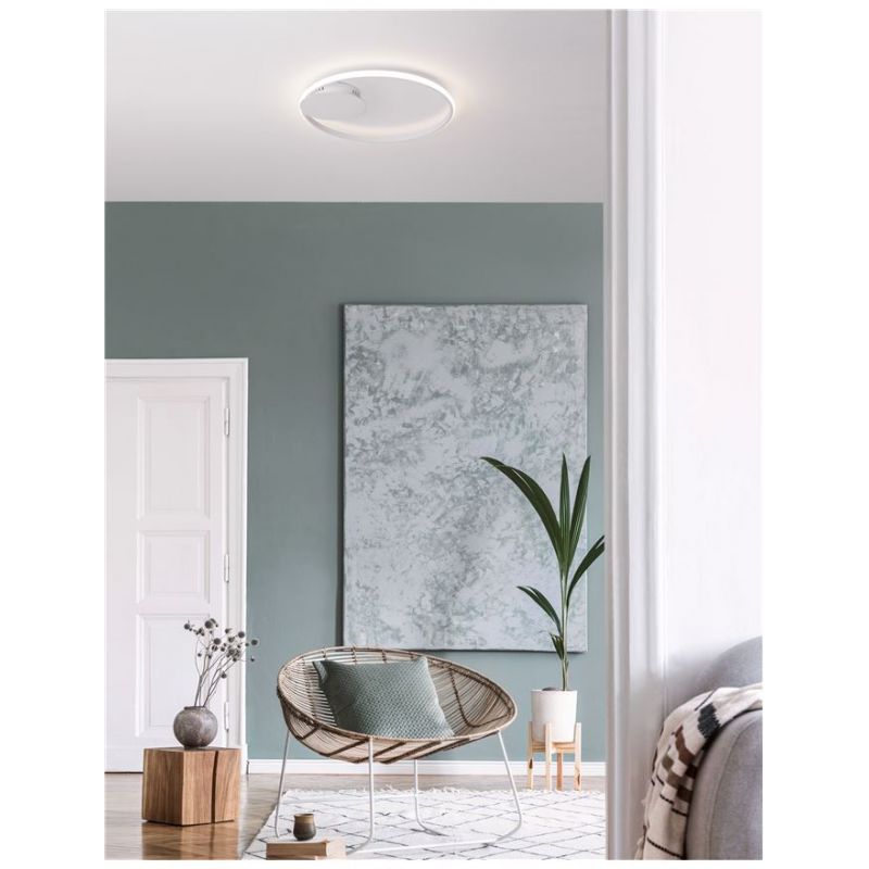 Lustra LED aplicata design modern circular FULINE alba