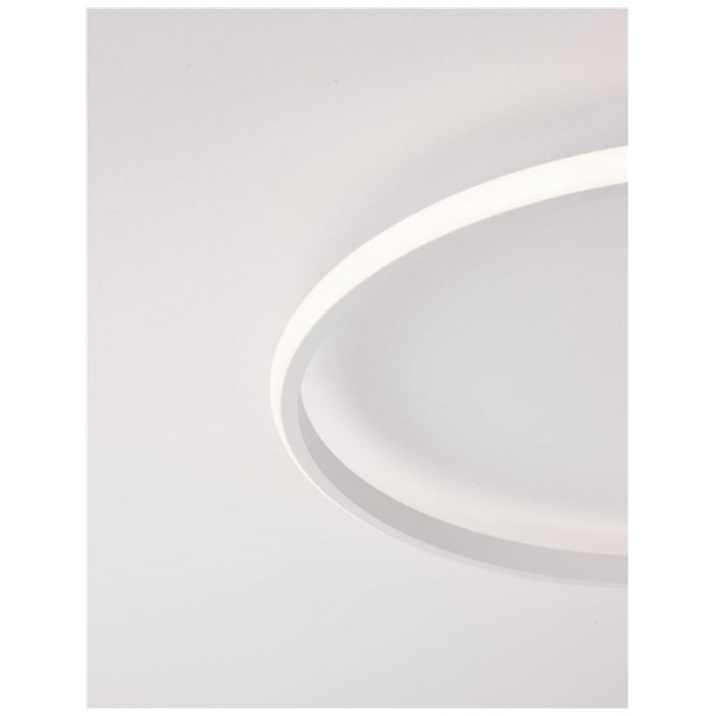 Lustra LED aplicata design modern circular FULINE alba