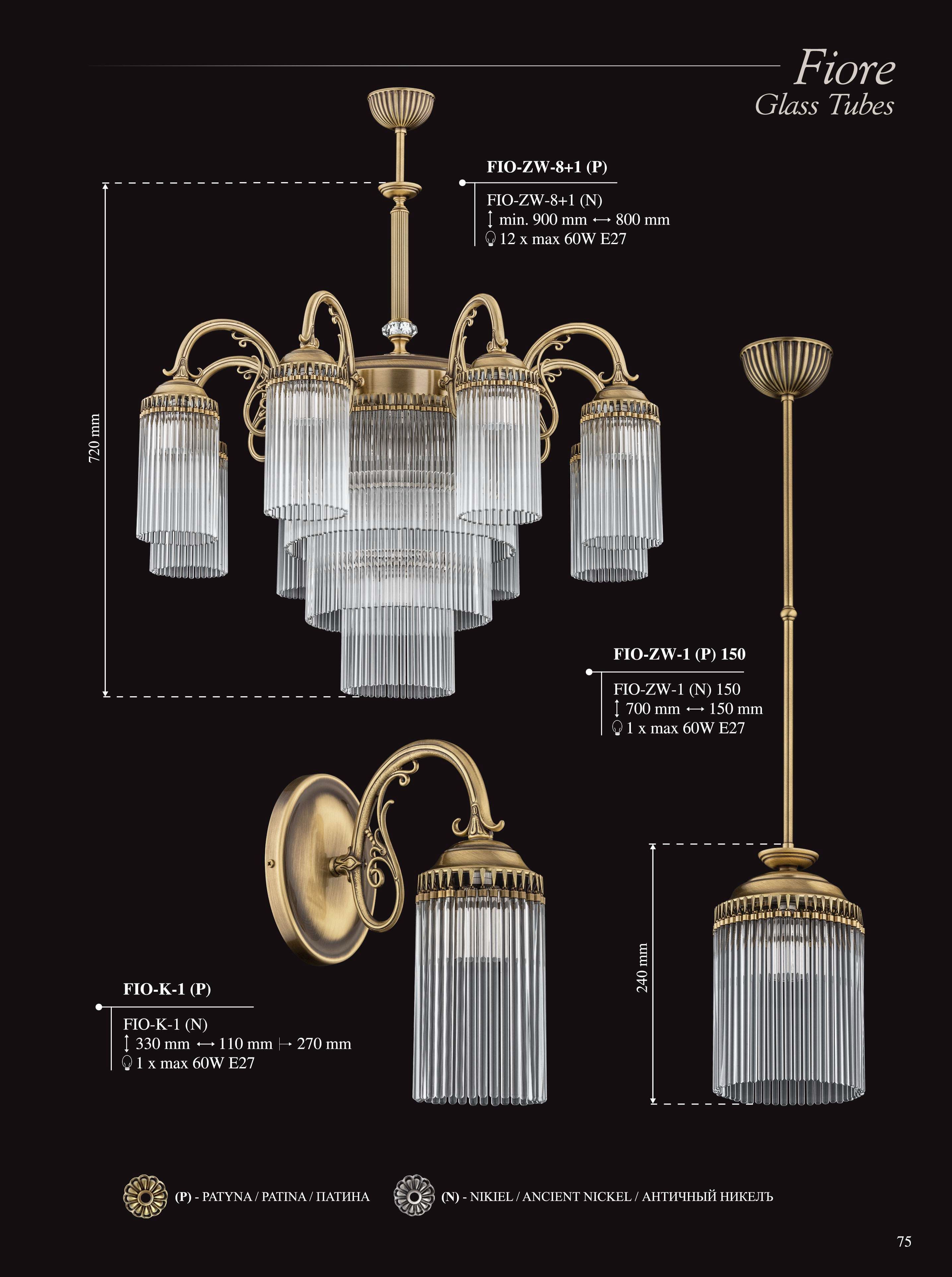 Lustra design clasic realizata manual Fiore, 11cm