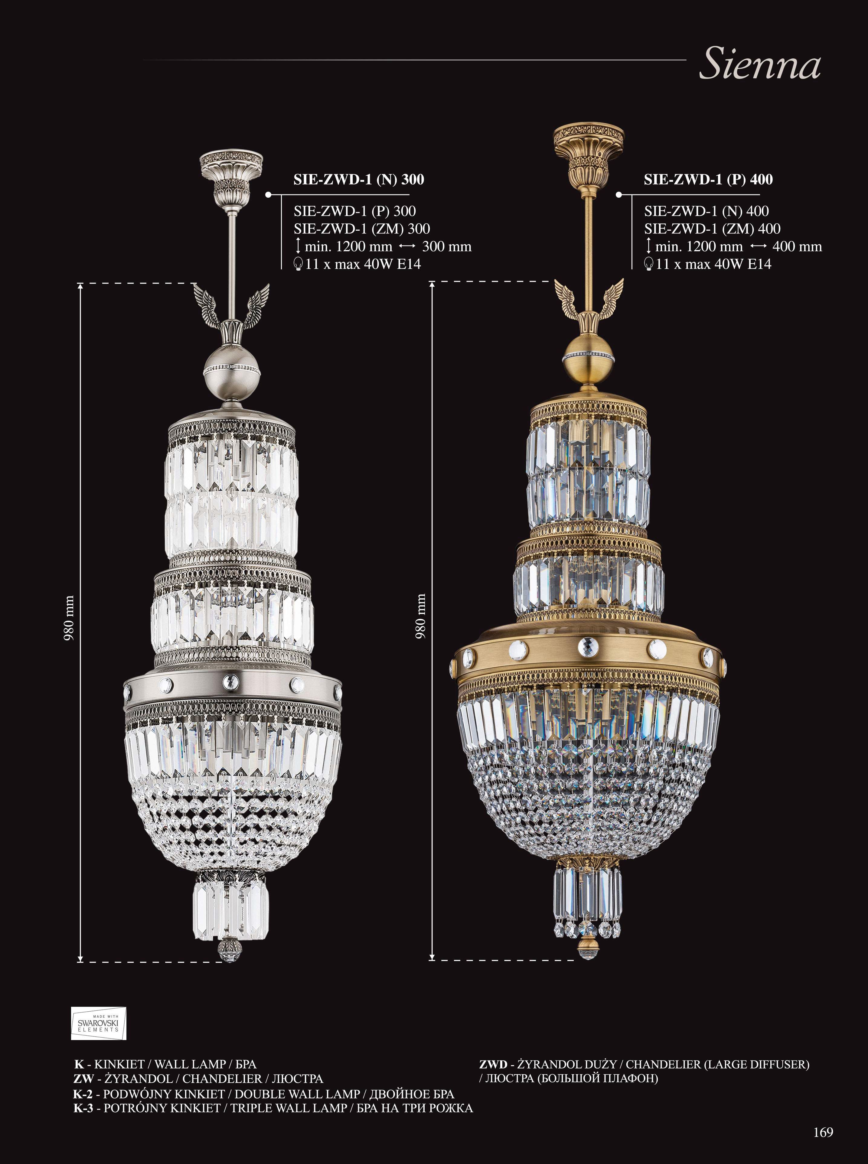 Candelabru regal, elegant design LUX Sienna