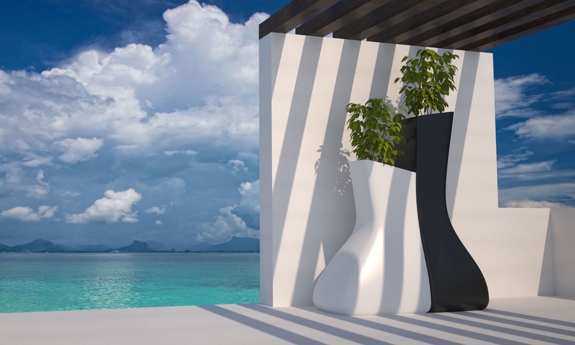 Ghiveci plante / Jardiniera de flori exterior / interior design mod...