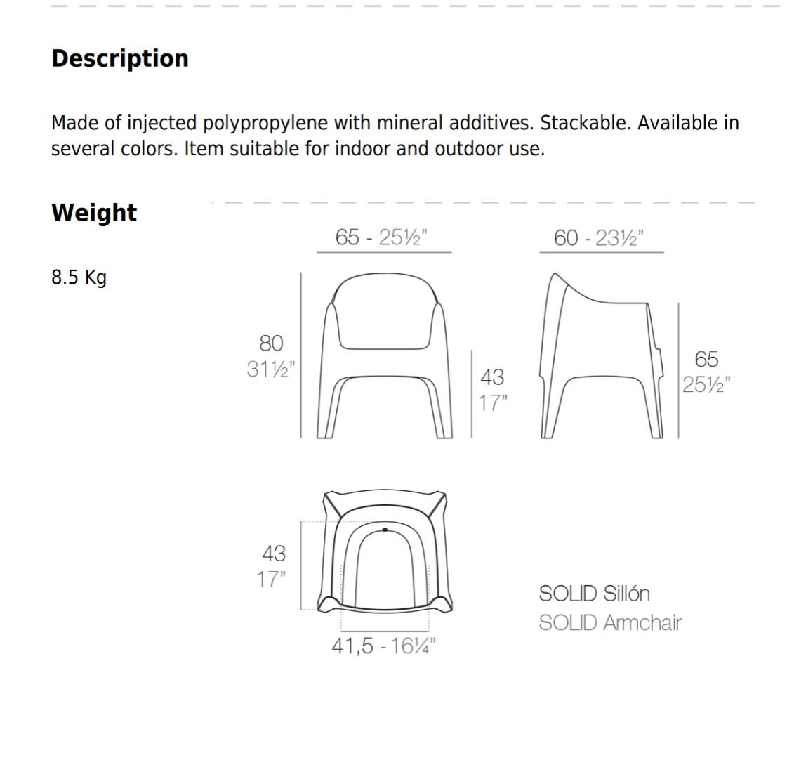 Set de 4 Scaune moderne de exterior / interior design premium SOLID...