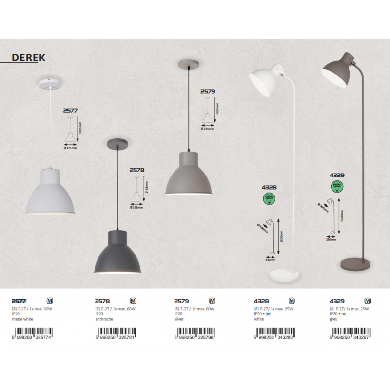 Pendul design industrial metalic argintiu DEREK