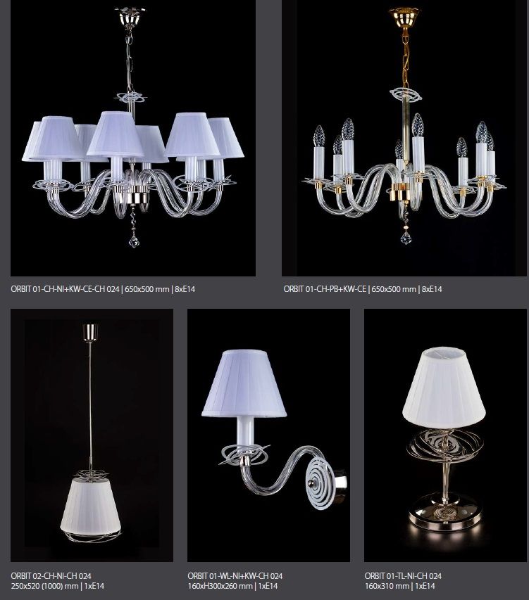 Lustra, Pendul LUX design modern ORBIT 02-CH Lustre Cristal Bohemia