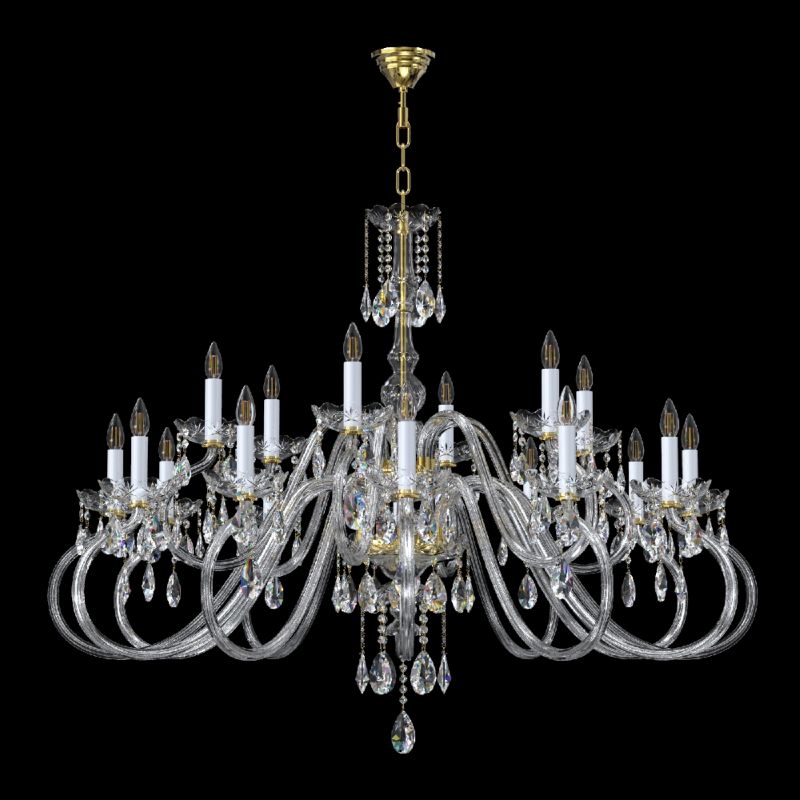 Candelabru cu 18 brate LUX design modern, Cristal Bohemia Exclusive...