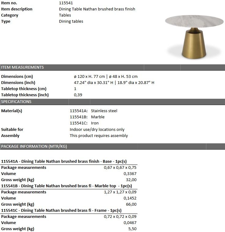 Masa moderna design LUX Nathan