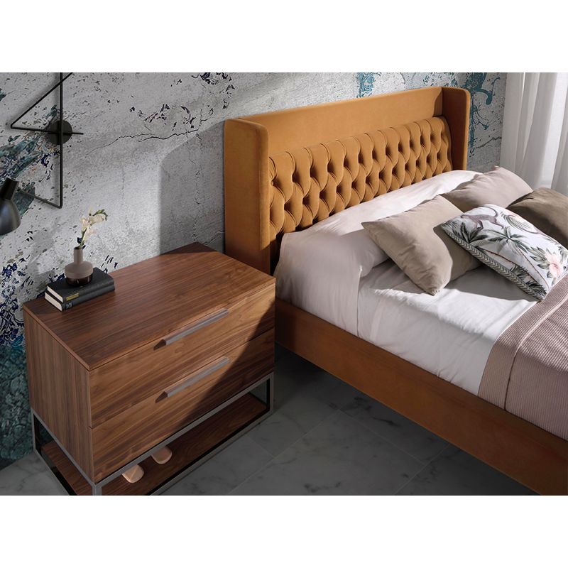Pat dublu design LUX modern cu tapiterie matlasata Allan 180x200cm