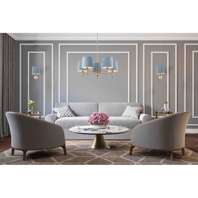 Candelabru modern design elegant PONTE 3L albastru Candelabre, Lustre