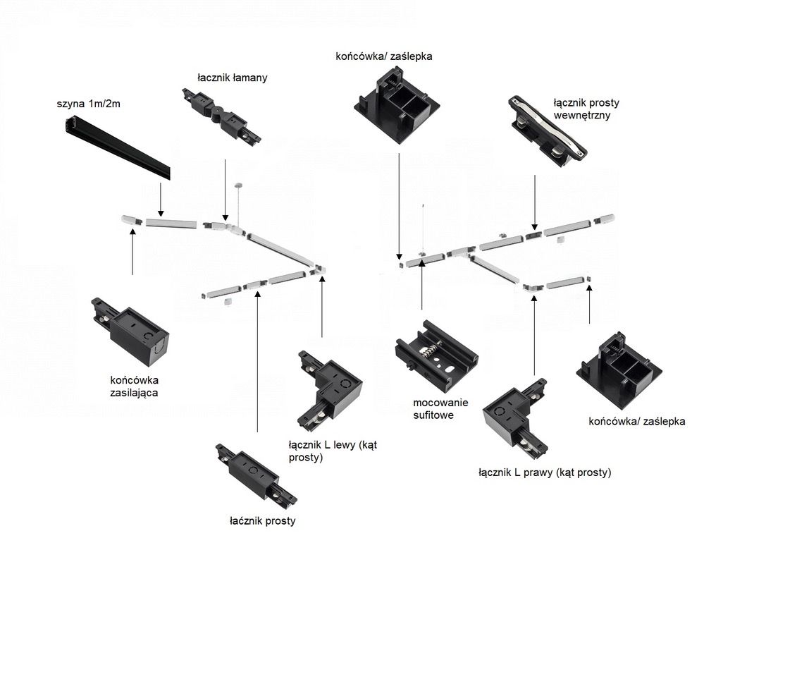 Accesoriu, Conector liniar pentru sina trifazata ARGON T-RACK CONNE...