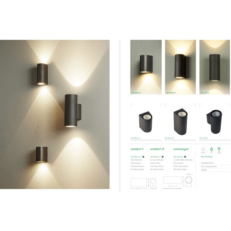 Aplica de perete iluminat exterior Up&Down IP65 LED Connaught Aplice