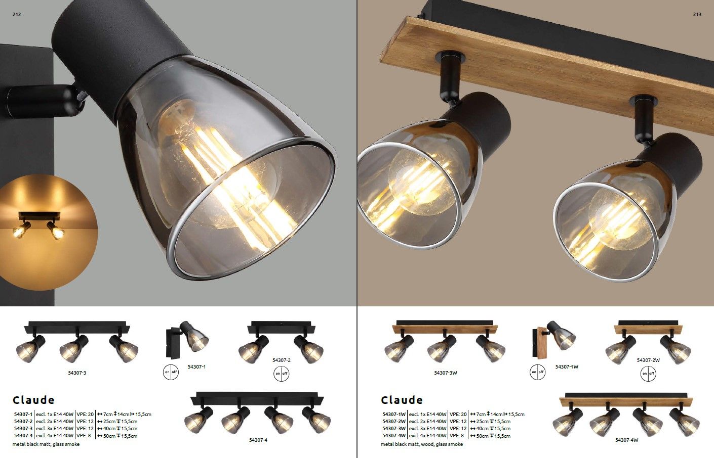 Aplica de perete / tavan cu 2 spoturi directionabile design modern ...