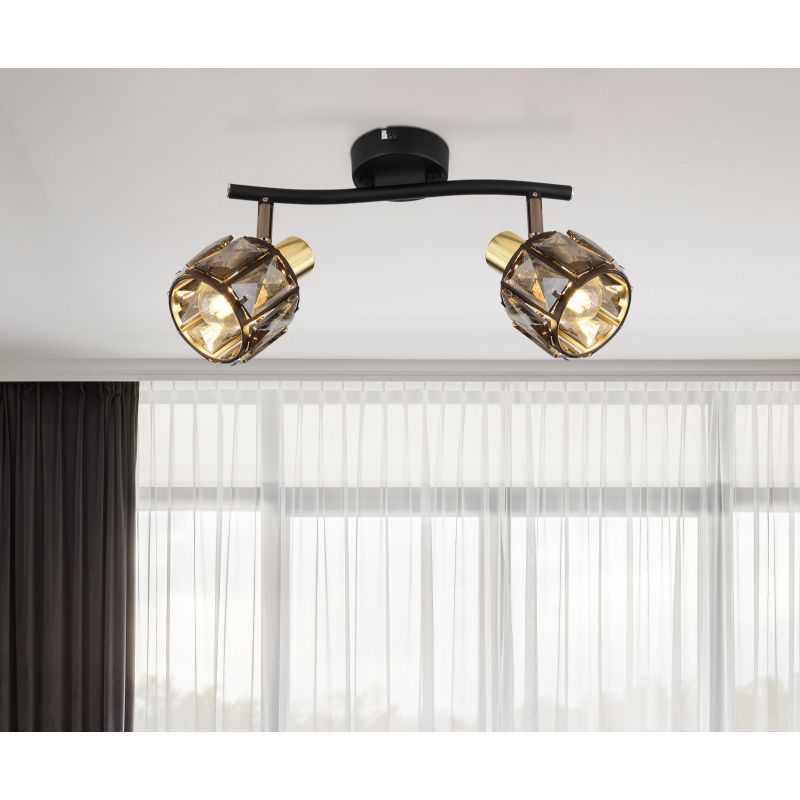 Corpuri de iluminat Aplica de perete / tavan cu 2 spoturi design mo...