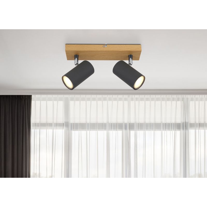 Aplica de perete / tavan cu 2 spoturi directionabile design modern ...