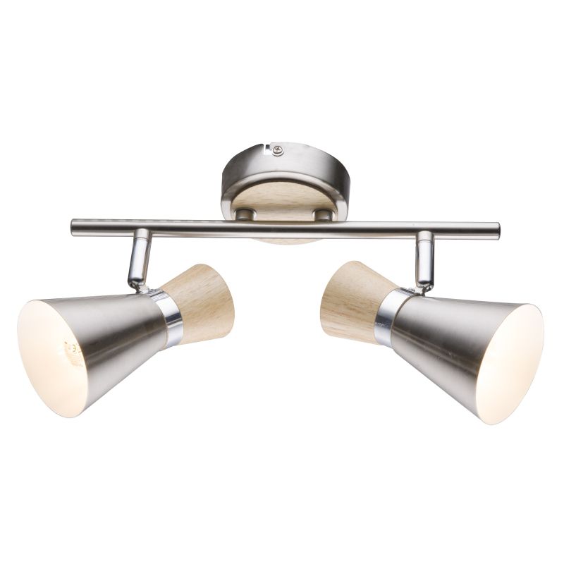 Aplica de perete / tavan cu 2 spoturi design modern Aeron nichel Ap...