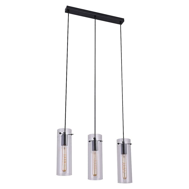 Lustra cu 3 pendule design modern Acantha negru Pendule, Lustre sus...