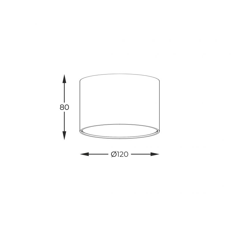 Spot lemn aplicat tavan OAK 12cm Plafoniere cu spoturi, Spoturi apl...