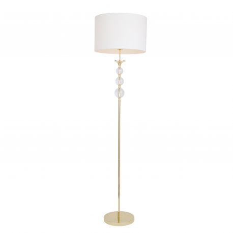 Lampadar design elegant REA alb/auriu Lampadare