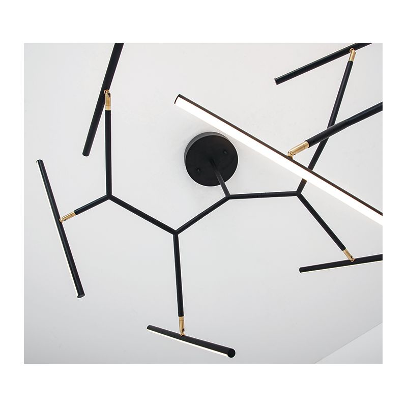 Lustra cu brate directionabile LED dimabil Parris negru Candelabre,...