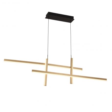 Lustra LED design liniar X-LIne auriu Pendule, Lustre suspendate