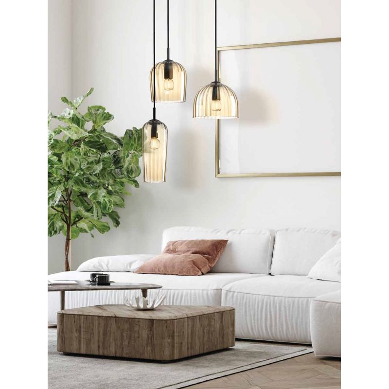 Pendul design modern Brin champagne 11cm Pendule, Lustre suspendate
