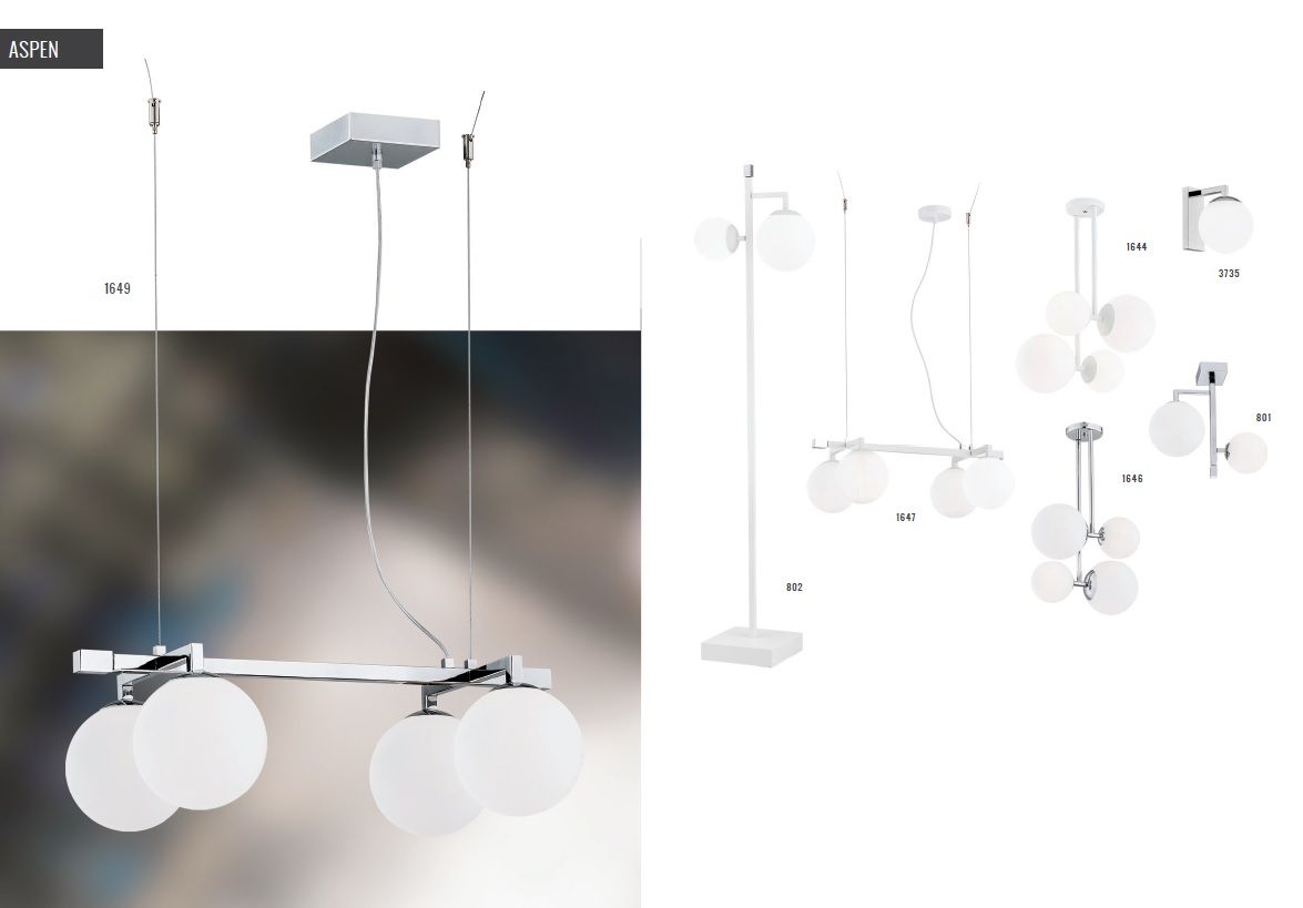 Aplica de perete design modern ASPEN alba Aplice, corpuri de ilumin...