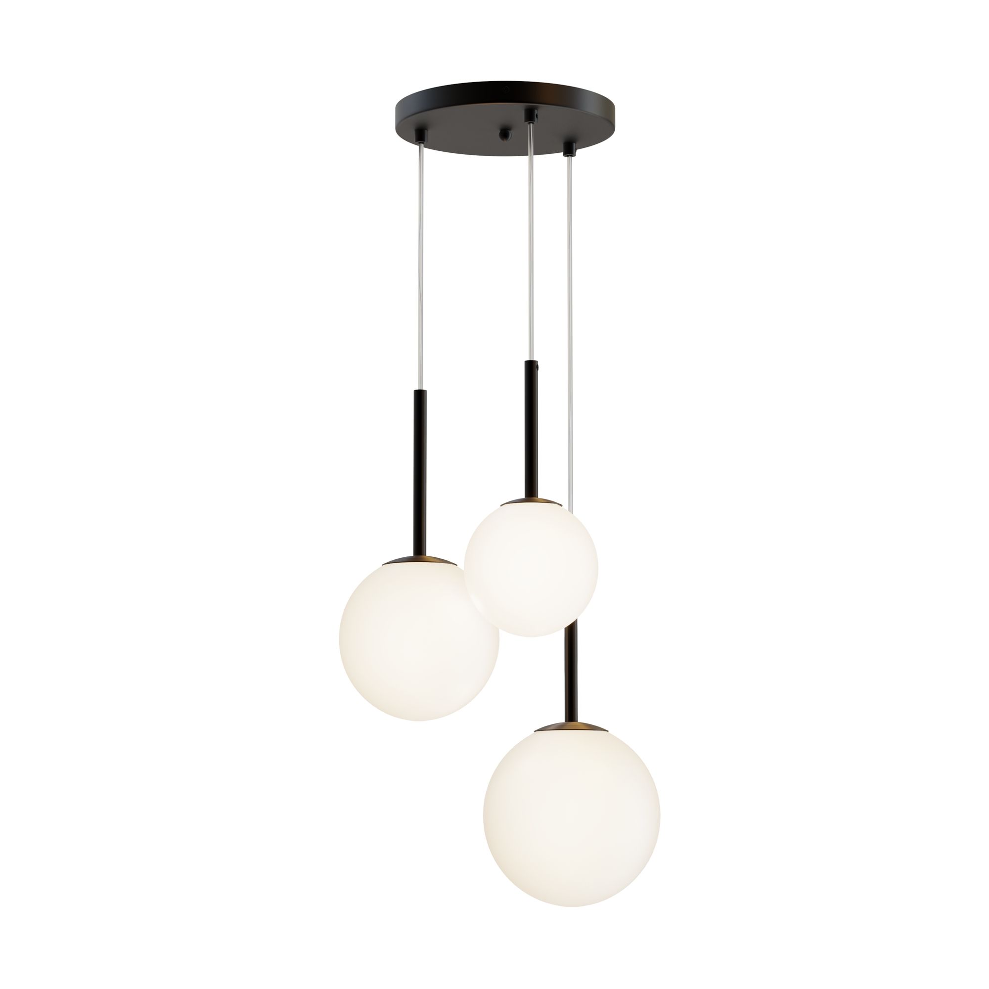 Lustra cu 3 pendule design modern Basic form negru Pendule, Lustre ...