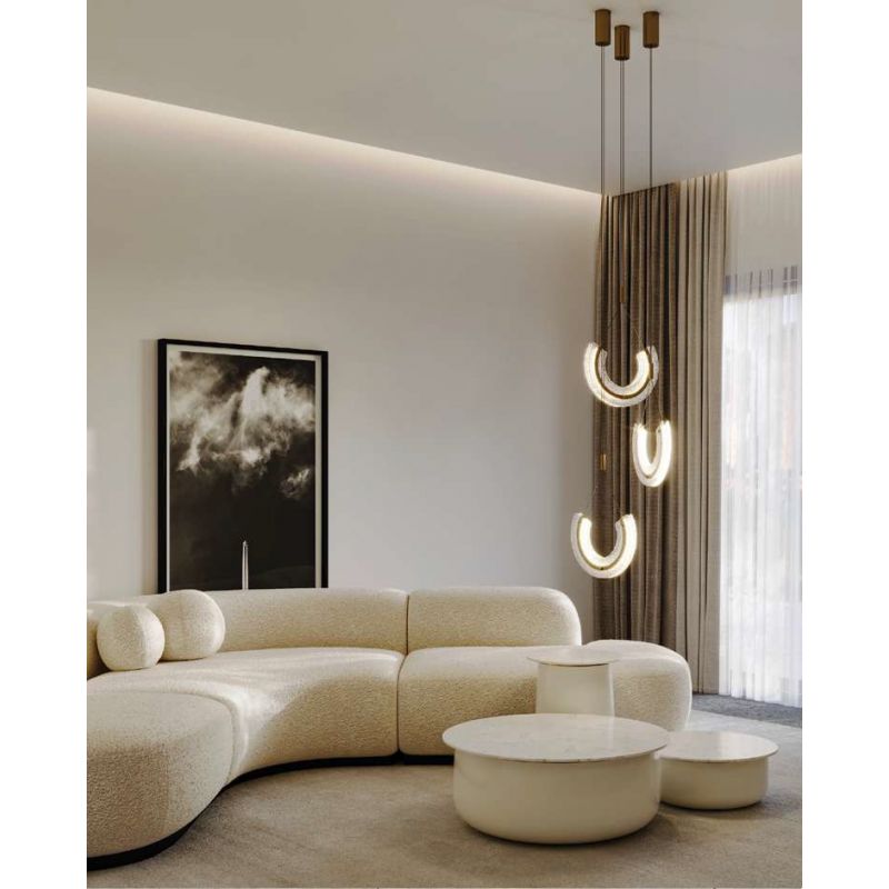 Lustra LED, pendul design modern Maya auriu Pendule, Lustre suspendate