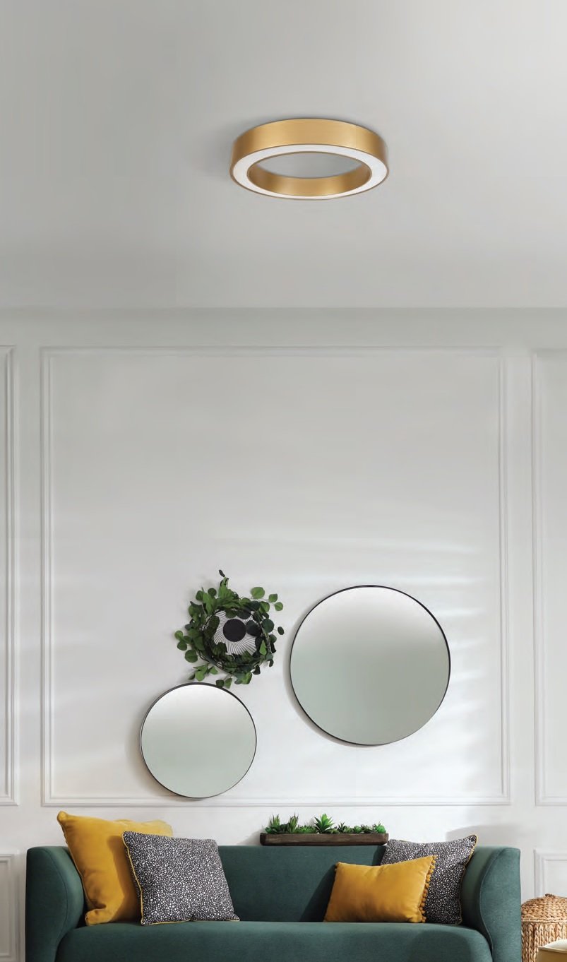 Lustra LED aplicata design slim circular MARCO TOP 40 3000K GO Lust...