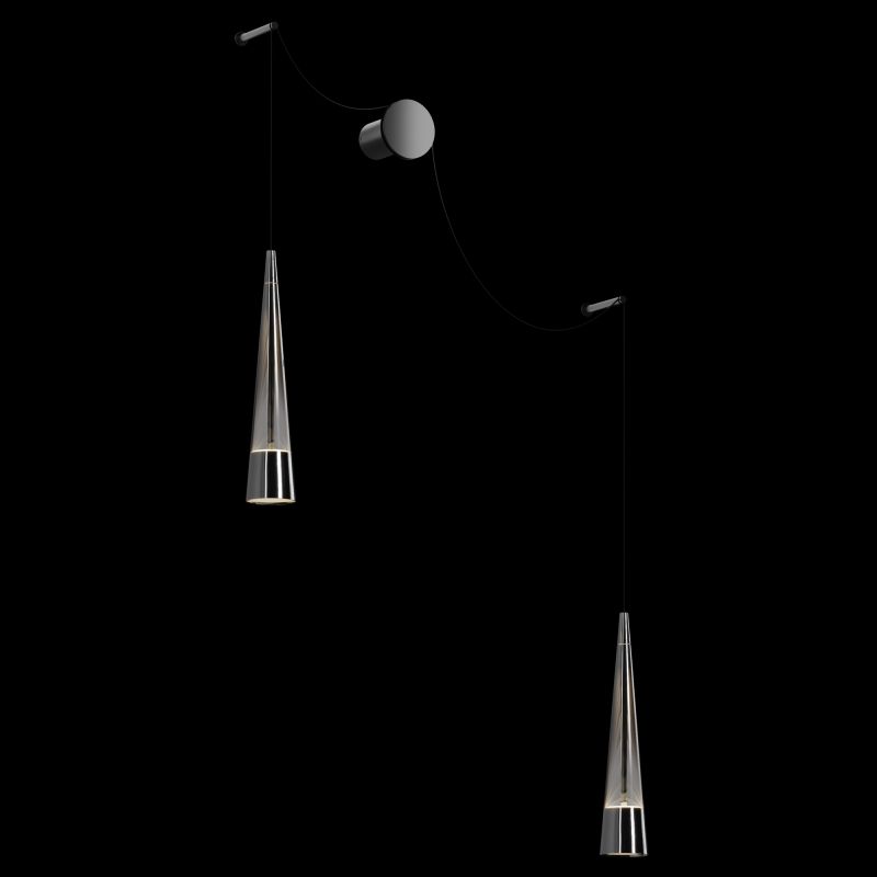 Aplica de perete cu 2 pendule LED design modern Sintesi Aplice, cor...