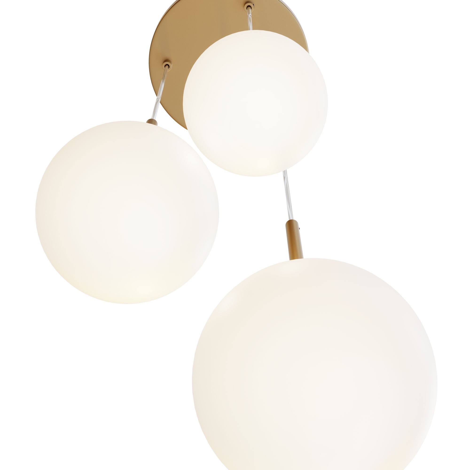 Lustra cu 3 pendule design modern Basic form auriu Pendule, Lustre ...