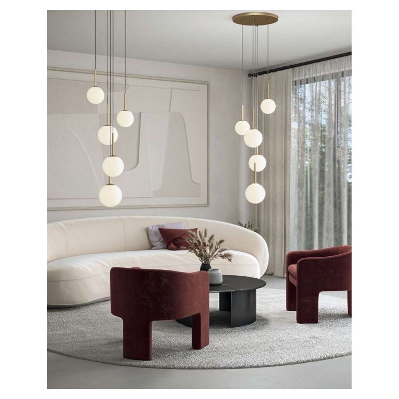 Lustra cu 5 pendule design modern Basic form auriu Pendule, Lustre ...
