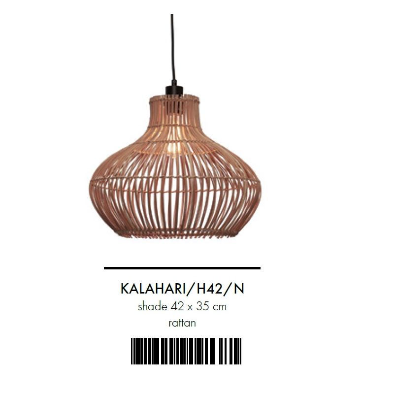Lustra/ Pendul eco din ratan Kalahari nat Pendule, Lustre suspendate