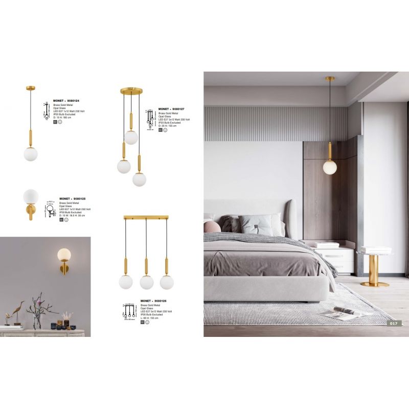 Lustra cu 3 pendule design modern MONET Pendule, Lustre suspendate