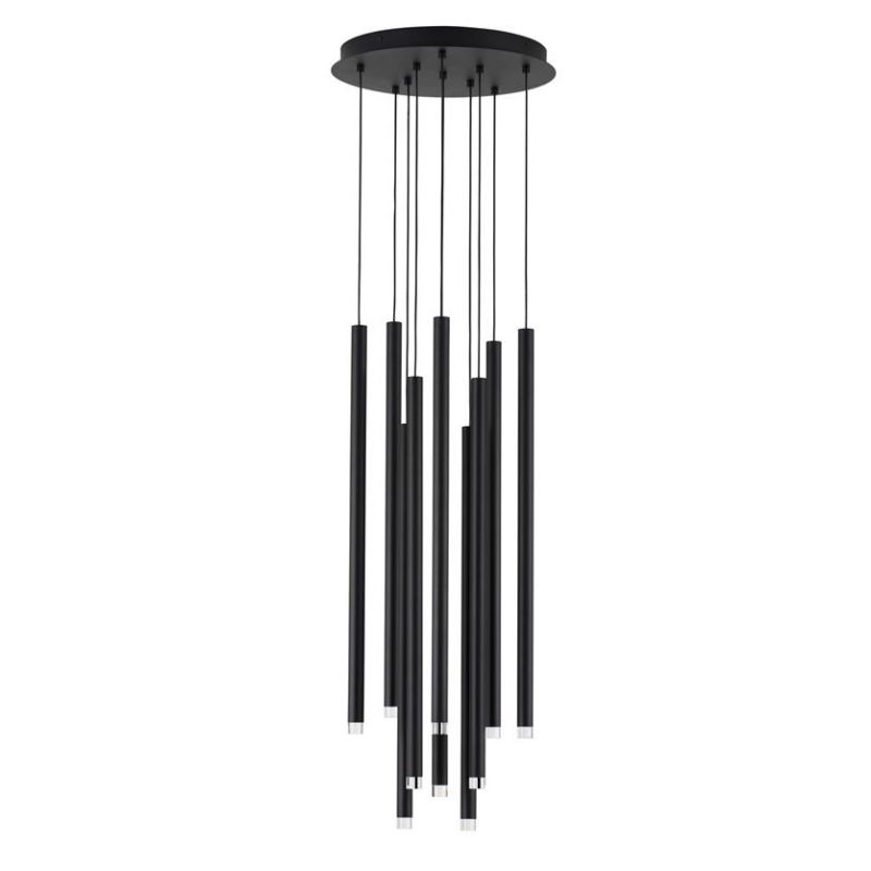 Lustra cu 10 pendule LED design tubular DANDIA Pendule, Lustre susp...