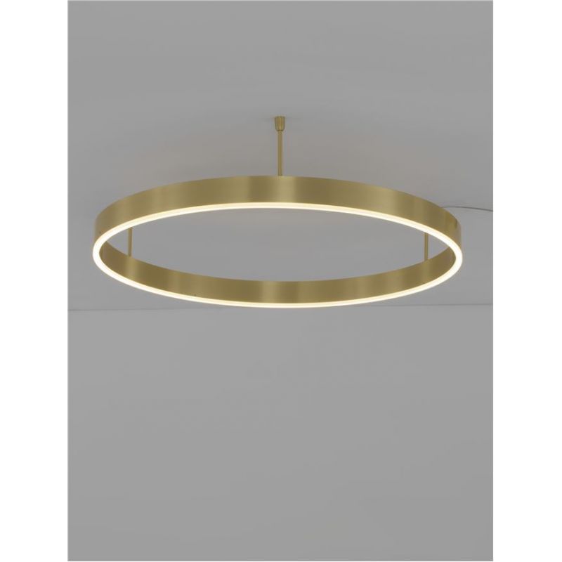 Lustra/Plafoniera LED dimabila design circular MOTIF bronz 80cm Lus...