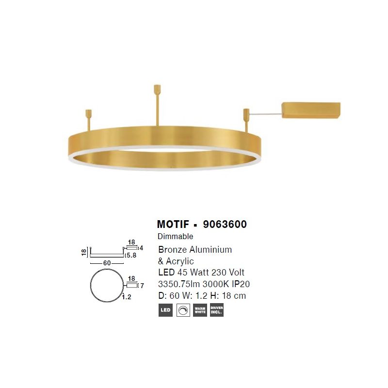 Corpuri de iluminat Lustra/Plafoniera LED dimabila design circular ...
