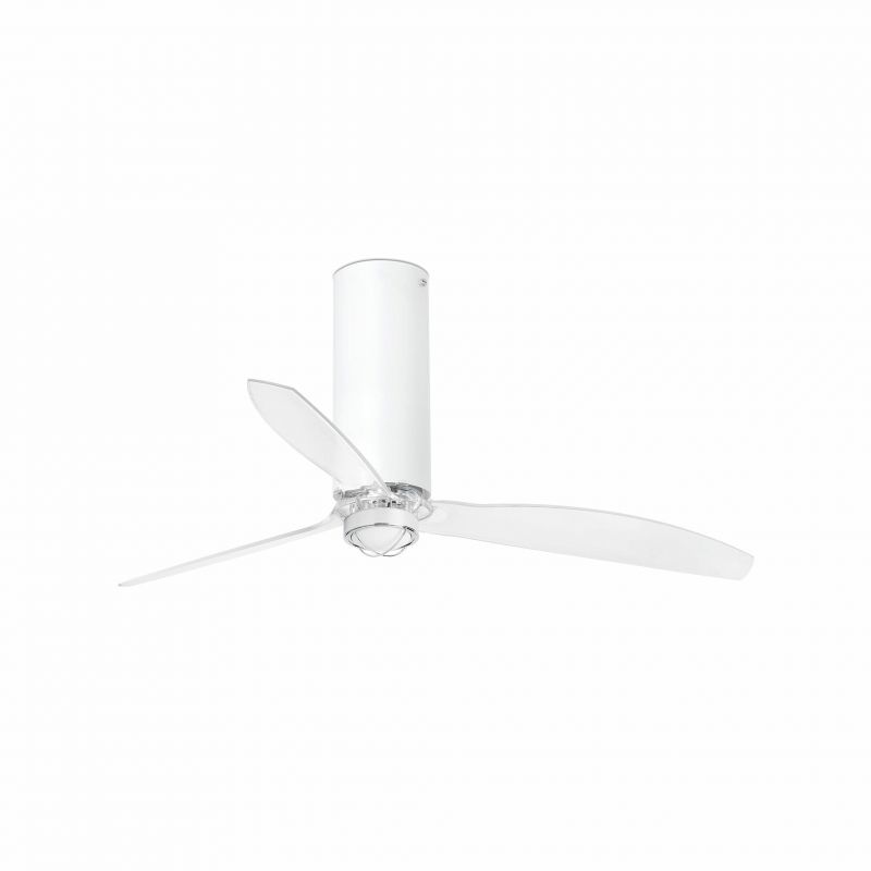 Lustra cu Ventilator si telecomanda TUBE FAN M LED alb/transparent ...