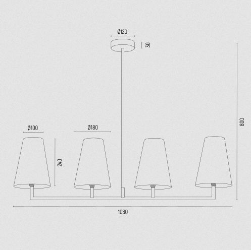Lustra cu 4 brate design modern Safiano auriu, alb Candelabre, Lustre
