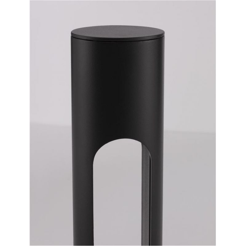 Stalp LED mic pentru exterior design modern IP54 Ellery negru Stalpi