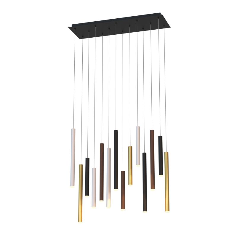 Lustra cu 14 pendule LED design modern minimalist CALA multicolor P...
