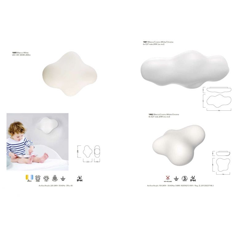 Plafoniera moderna camera copii IP44 EOS Iluminat pentru copii